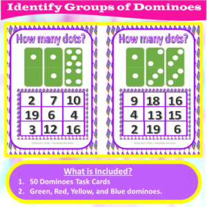 Subitizing with Dominoes Task Cards Number Sense 1-20 | Made By Teachers