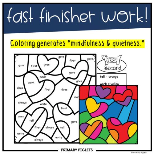 VALENTINE'S DAY COLOR BY SIGHT WORDS | VALENTINE'S DAY COLOR BY CODE ...