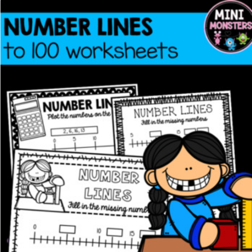 Number Lines to 100 Worksheets | Made By Teachers