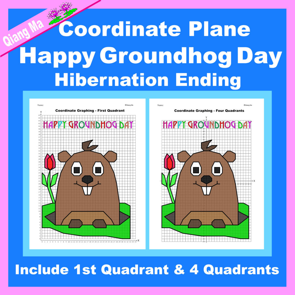 Groundhog Day Coordinate Plane Graphing Picture: Happy Groundhog Day 2 ...