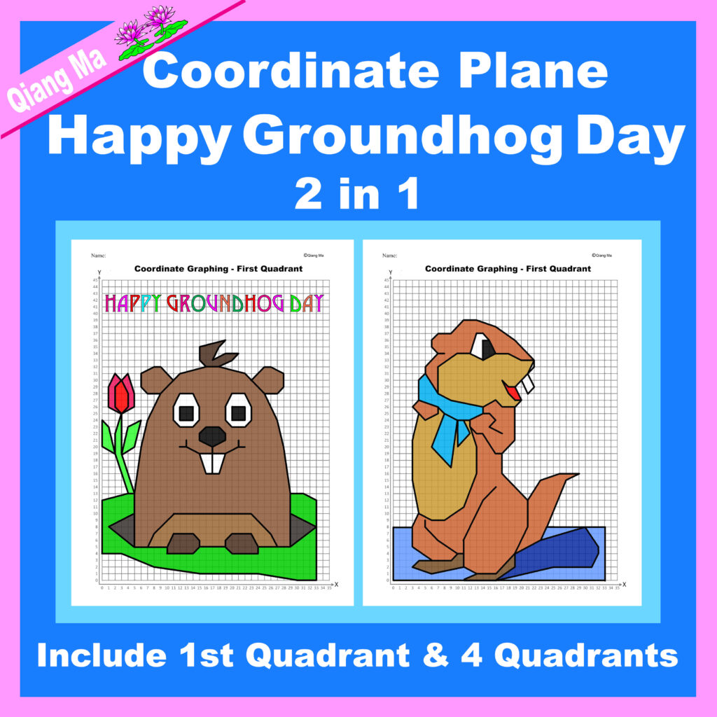 Groundhog Day Coordinate Plane Graphing Picture: Happy Groundhog Day 2 ...
