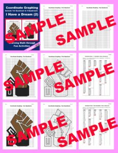 Martin Luther King Jr. Day Coordinate Plane Graphing Picture: I Have a ...