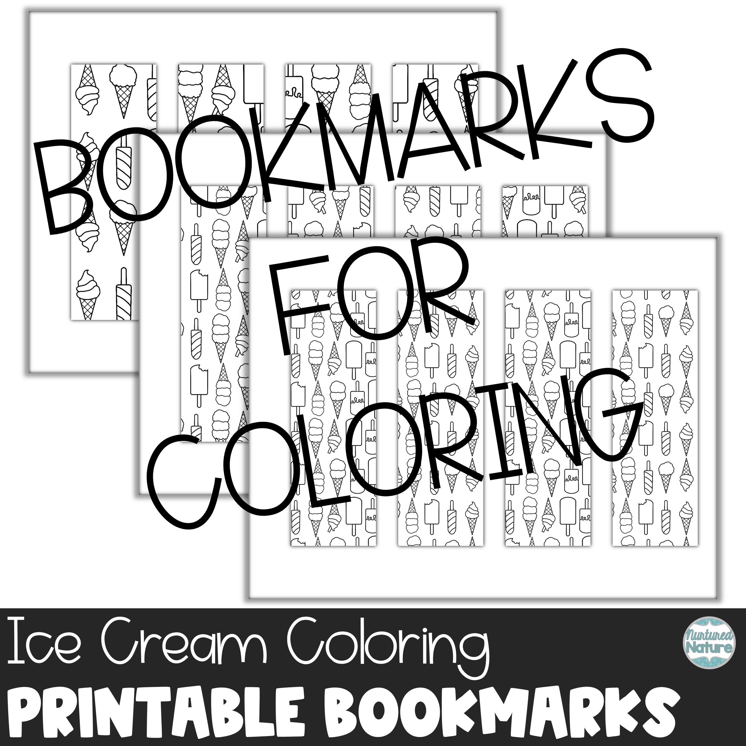 Editable Ice Cream Coloring Bookmarks for Valentine’s Day | Made By ...