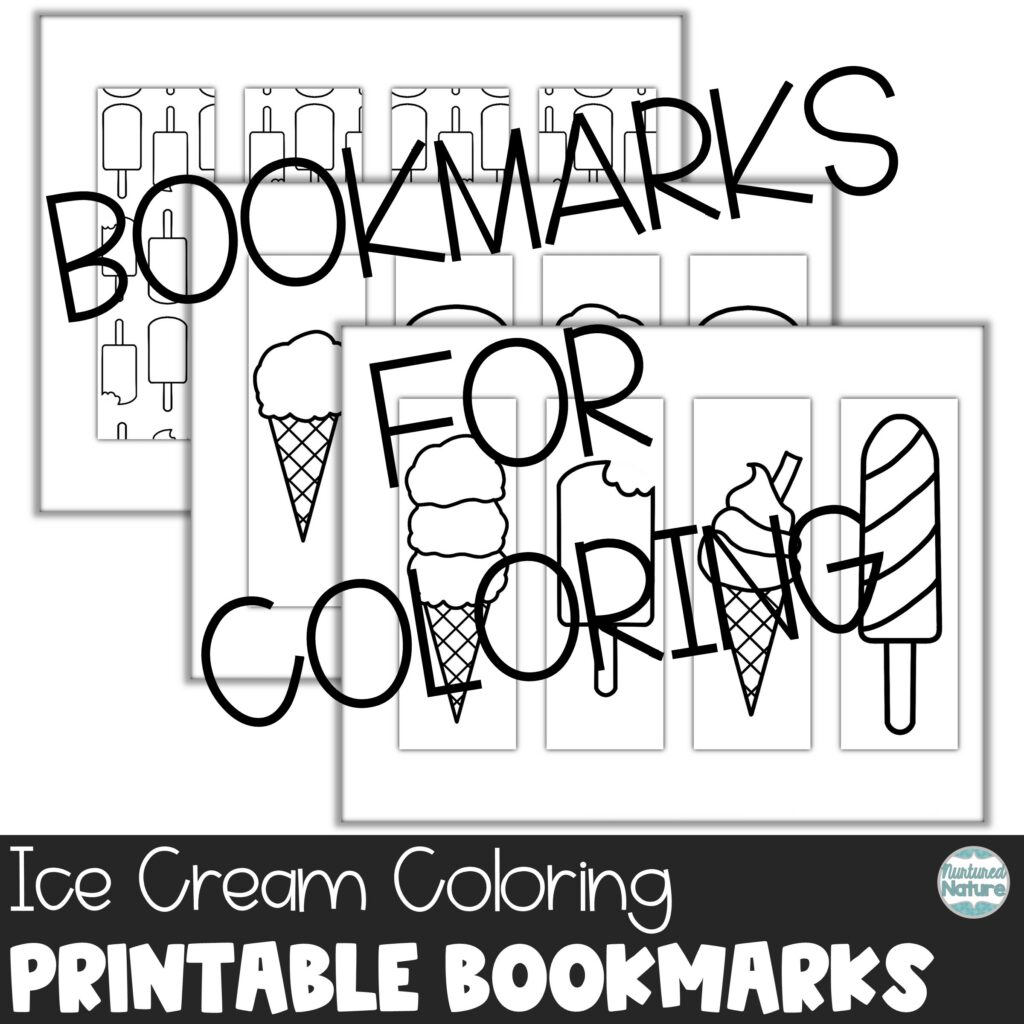 Editable Ice Cream Coloring Bookmarks for Valentine’s Day | Made By ...