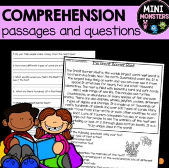 2nd Grade Reading Comprehension Passages and Questions, Set 1 | Made By ...