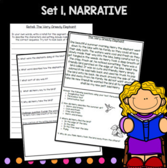 2nd Grade Reading Comprehension Passages and Questions, Set 1 | Made By ...