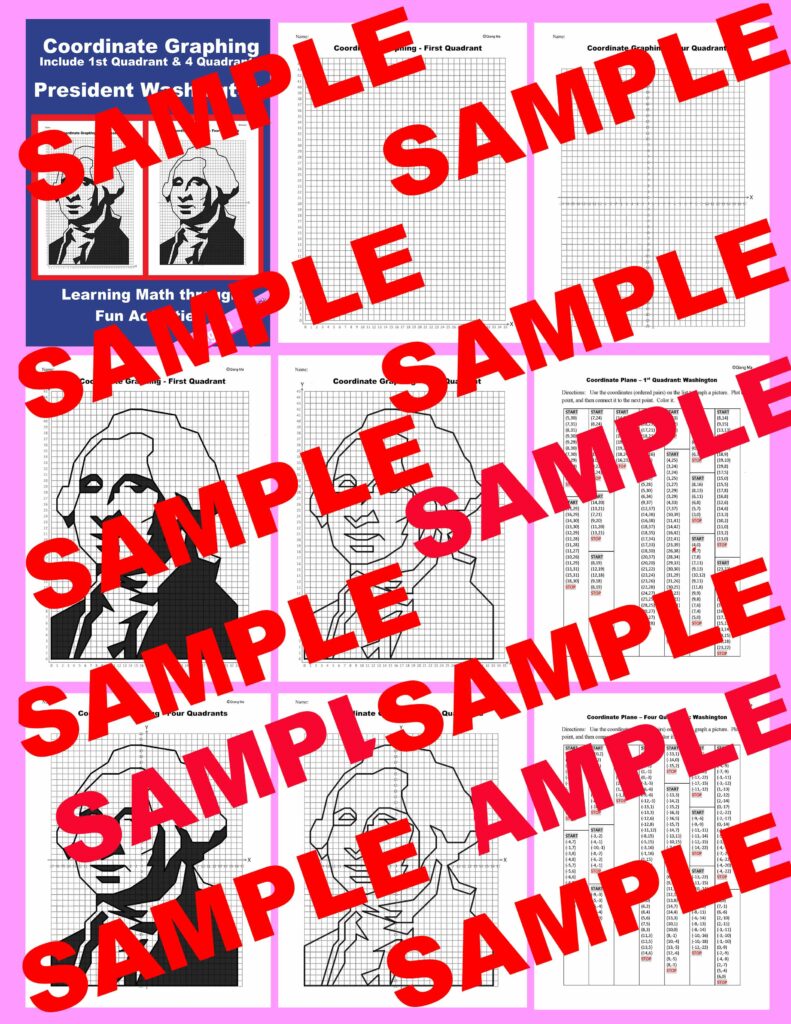 Presidents' Day Coordinate Plane Graphing Picture: Presidents' Day 5 in ...