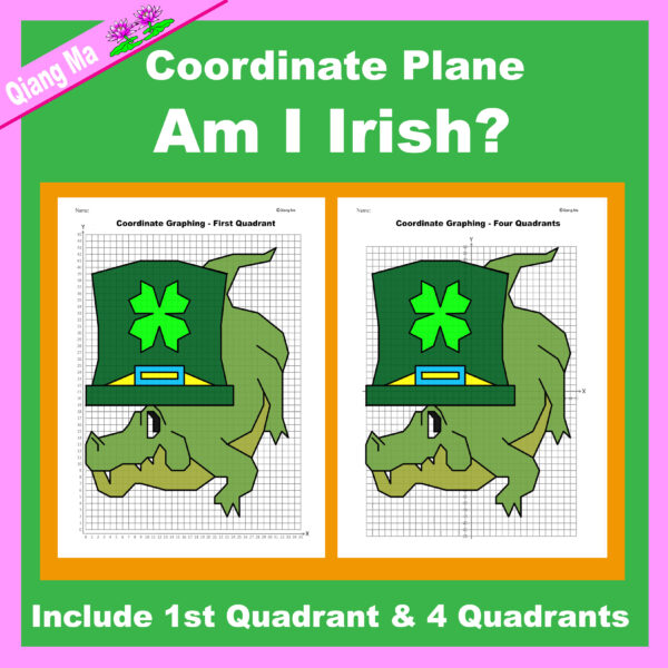 St. Patrick's Day Coordinate Plane Graphing Picture: Am I Irish? | Made ...
