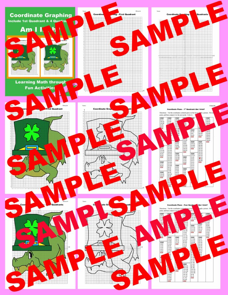St. Patrick's Day Coordinate Plane Graphing Picture: Am I Irish? | Made ...