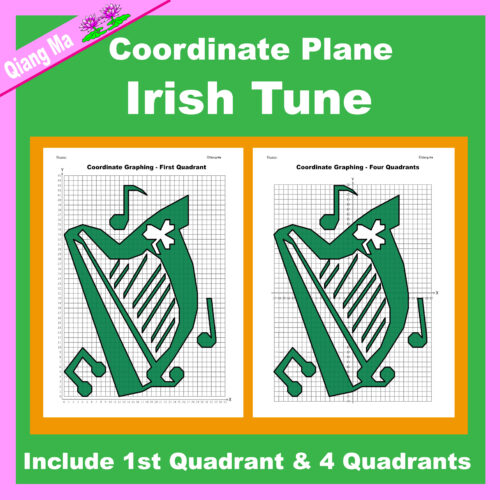 St. Patrick's Day Coordinate Plane Graphing Picture: Irish Tune | Made ...
