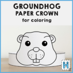 Groundhog Day Paper Crown Headband Printable Coloring Craft Activity ...