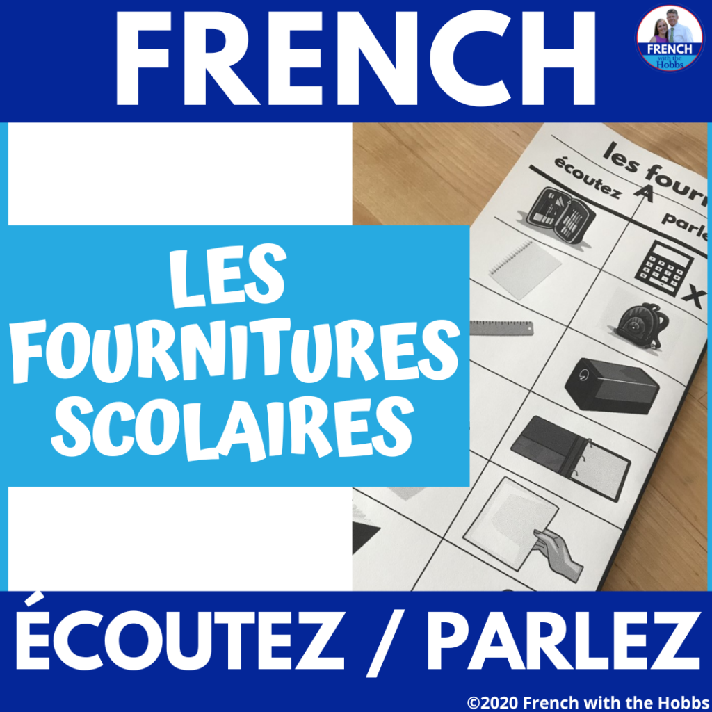 French School Supplies Listening & Speaking Game | Made By Teachers