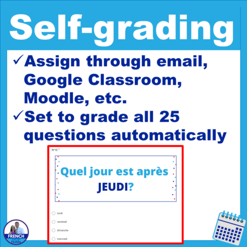 French Days of the Week Digital Google Form | Made By Teachers
