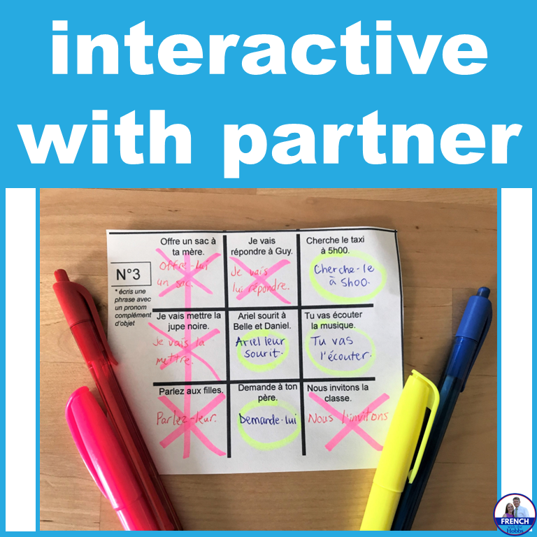 French Direct & Indirect Object Pronouns Game | Made By Teachers