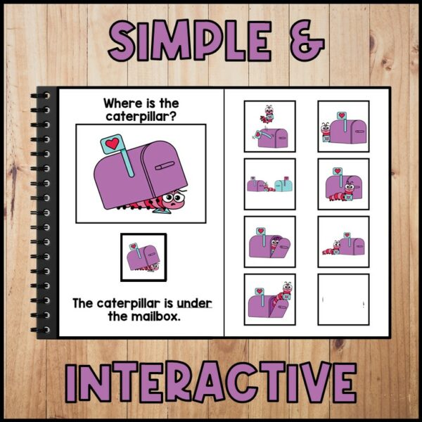 Valentine’s Day Prepositions Adapted Book and Flash Cards | Interactive ...