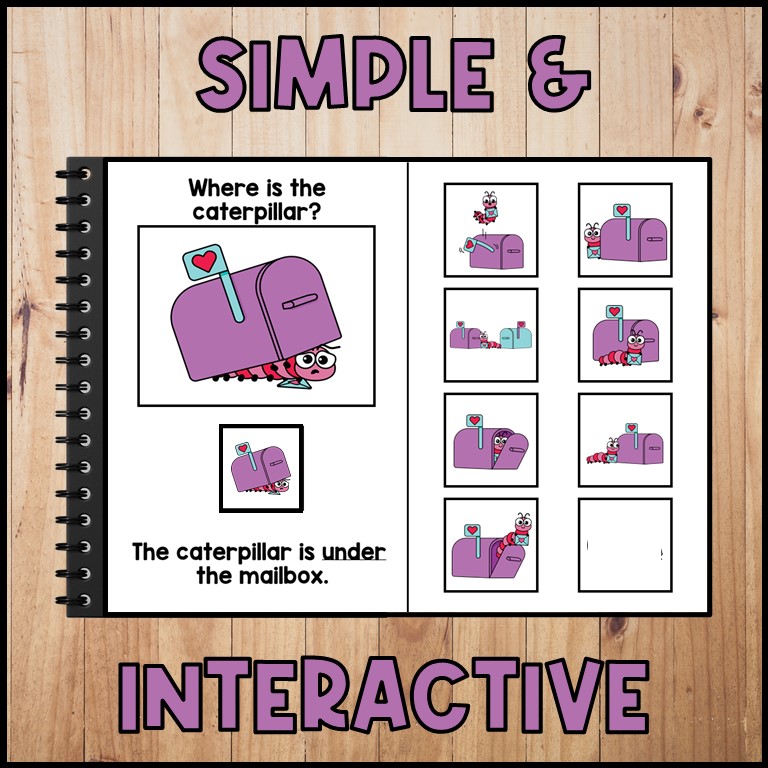 Valentine’s Day Prepositions Adapted Book and Flash Cards | Interactive ...