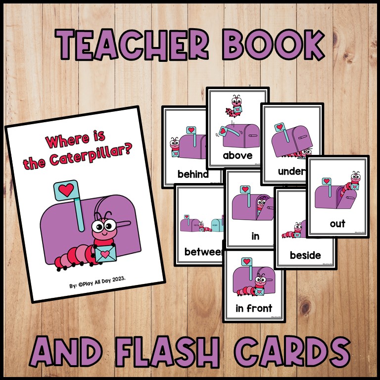 Valentine’s Day Prepositions Adapted Book and Flash Cards | Interactive ...