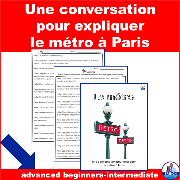 FREE Intermediate French Subway Reading Comprehension & Questions le ...