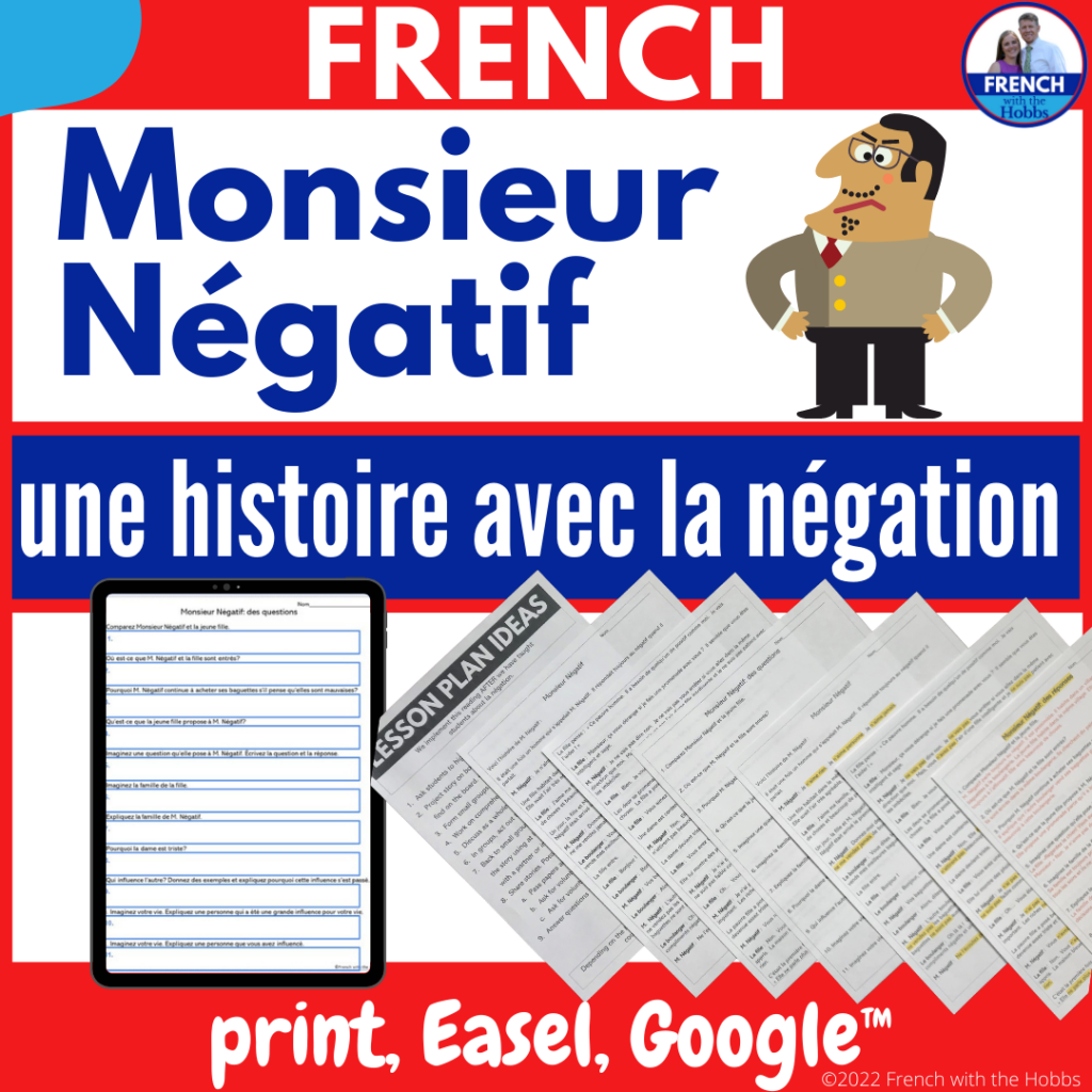 French Negative Expressions Reading Comprehension & Questions la ...