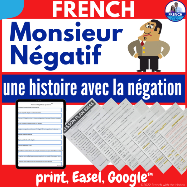 French Negative Expressions Reading Comprehension & Questions la ...