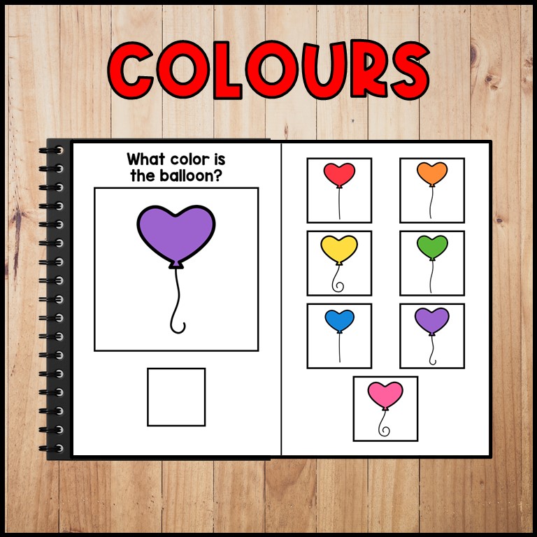 Valentine’s Day Colors Adapted Books | Colors Interactive Books | Made ...