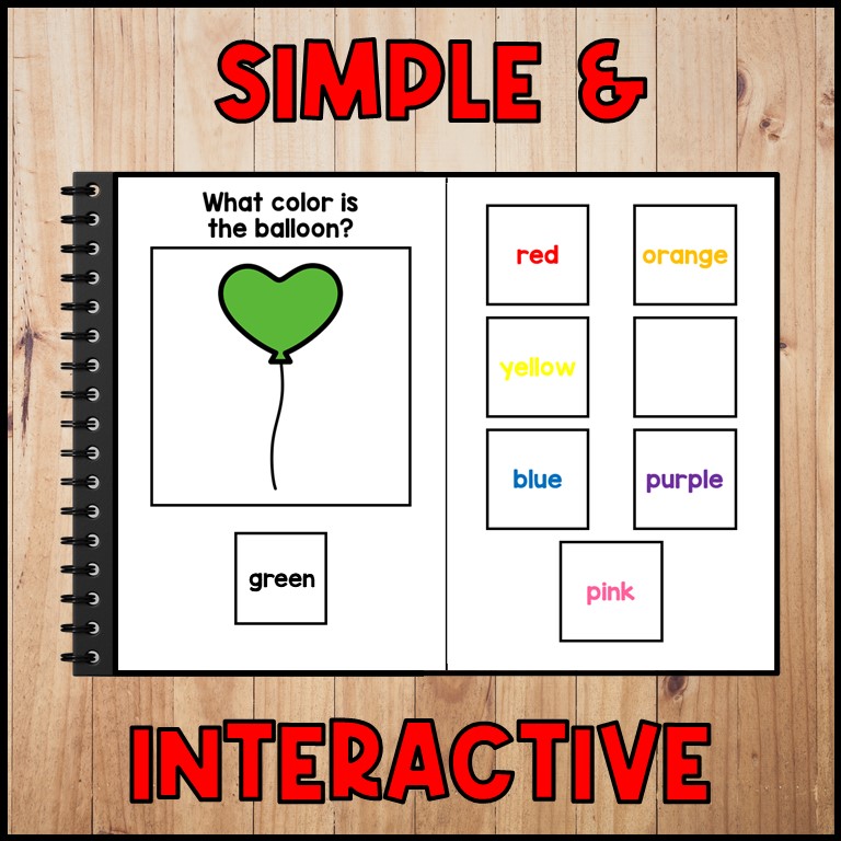 Valentine’s Day Colors Adapted Books | Colors Interactive Books | Made ...