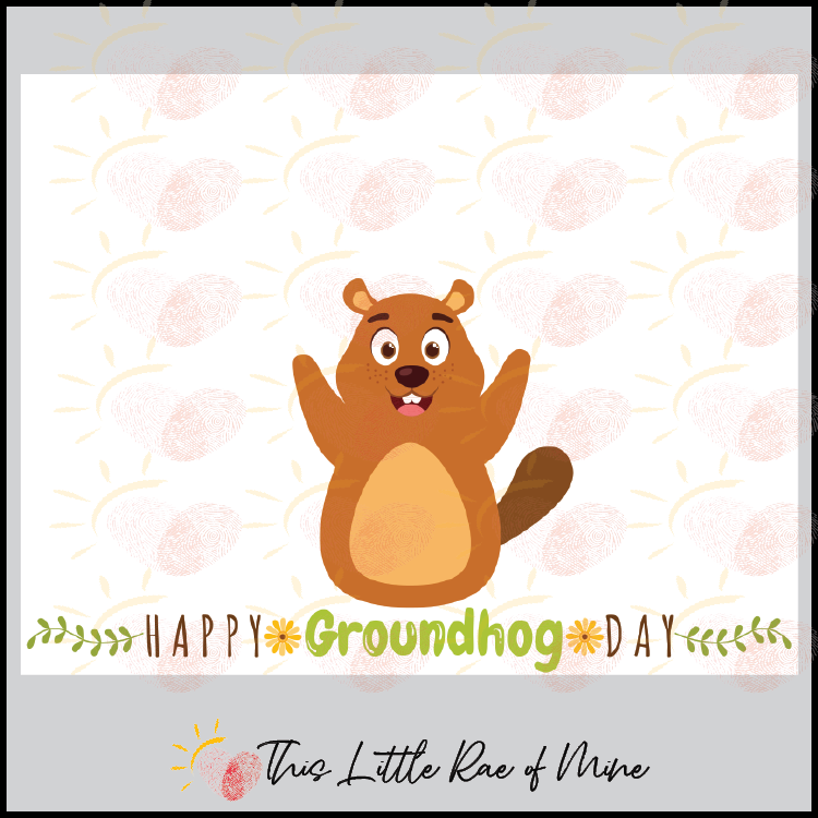 Groundhog Day - Spring - Winter - handprint Art - Printable - DIY kid ...