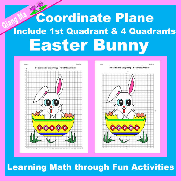 Easter Coordinate Plane Graphing Picture: Easter Bunny | Made By Teachers