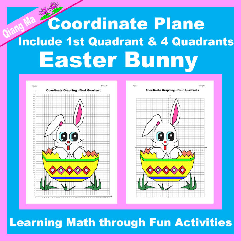 Easter Coordinate Plane Graphing Picture: Easter Bunny | Made By Teachers