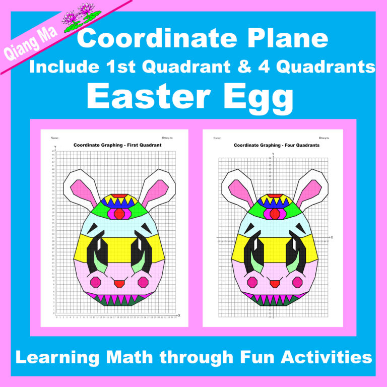 Easter Coordinate Plane Graphing Picture: Easter Egg | Made By Teachers