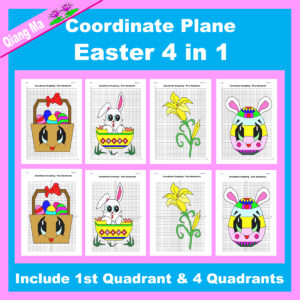 Easter Coordinate Plane Graphing Picture: Easter Bundle 4 in 1 | Made ...