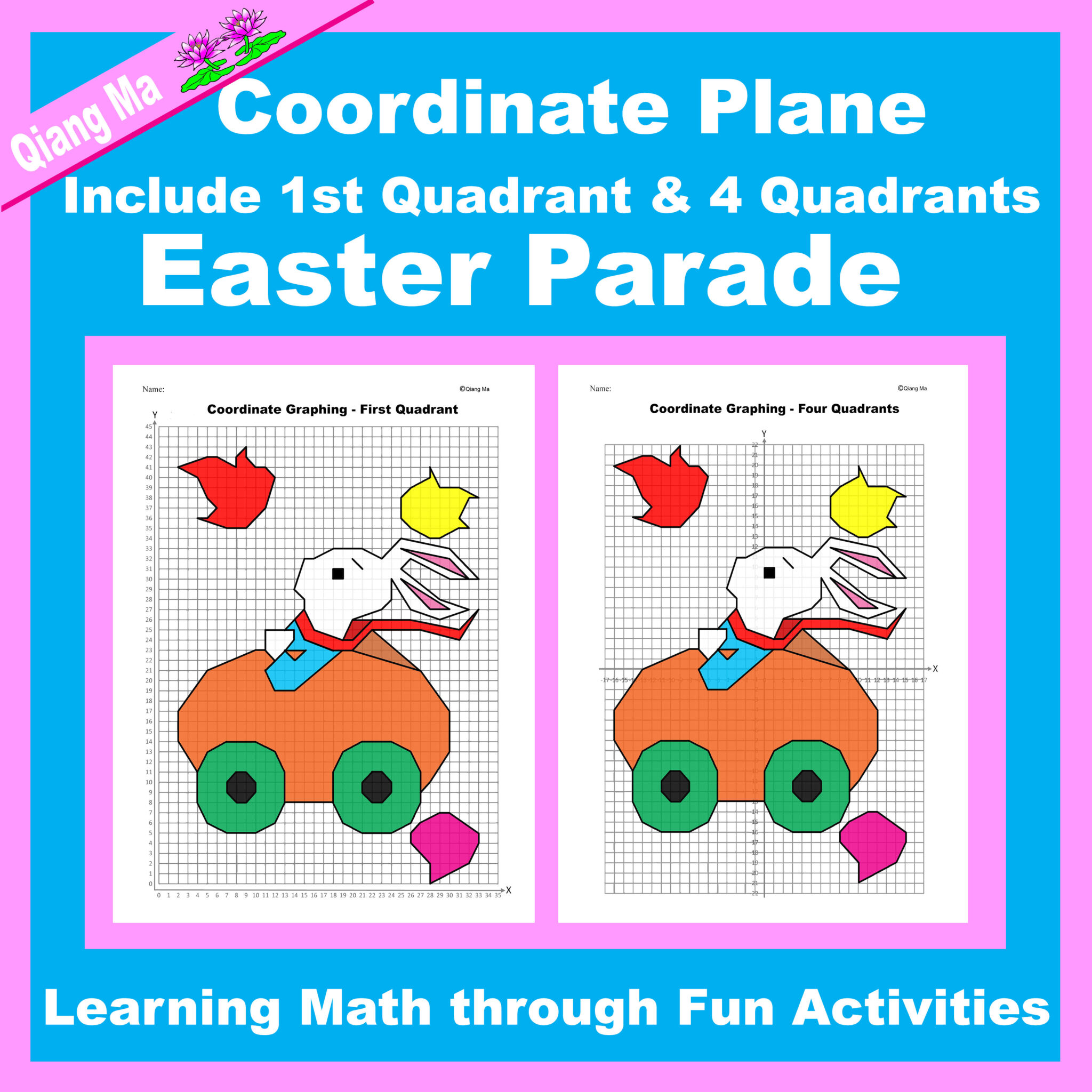 Easter Coordinate Plane Graphing Picture: Easter Parade | Made By Teachers