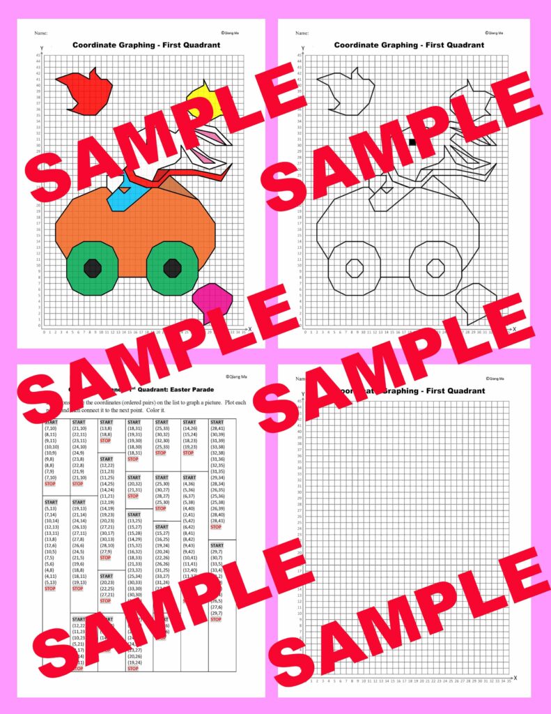 Easter Coordinate Plane Graphing Picture: Easter Parade | Made By Teachers