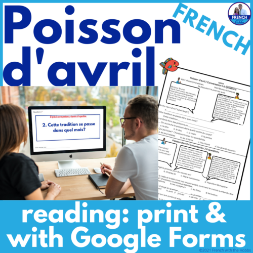 French Reading Comprehension le premier avril & poisson d'avril Print ...