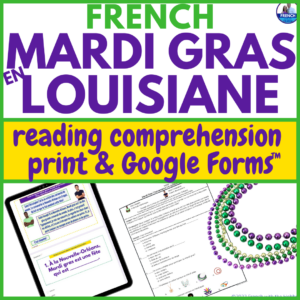 Mardi gras in French Cultural Reading Comprehension Printable & Google ...