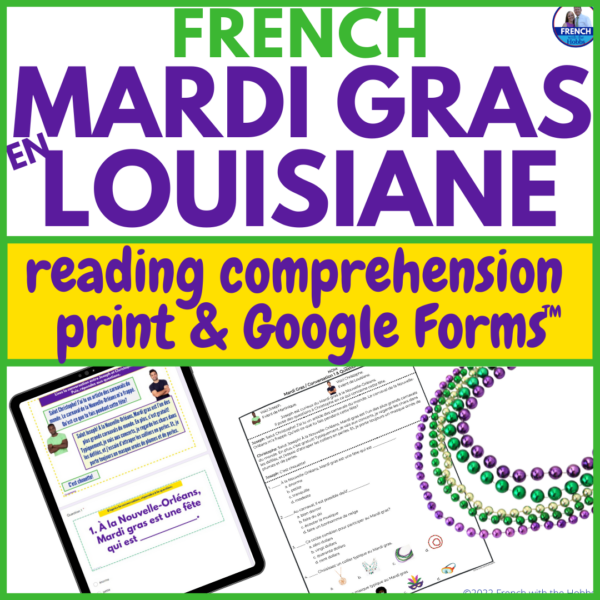 Mardi gras in French Cultural Reading Comprehension Printable & Google ...