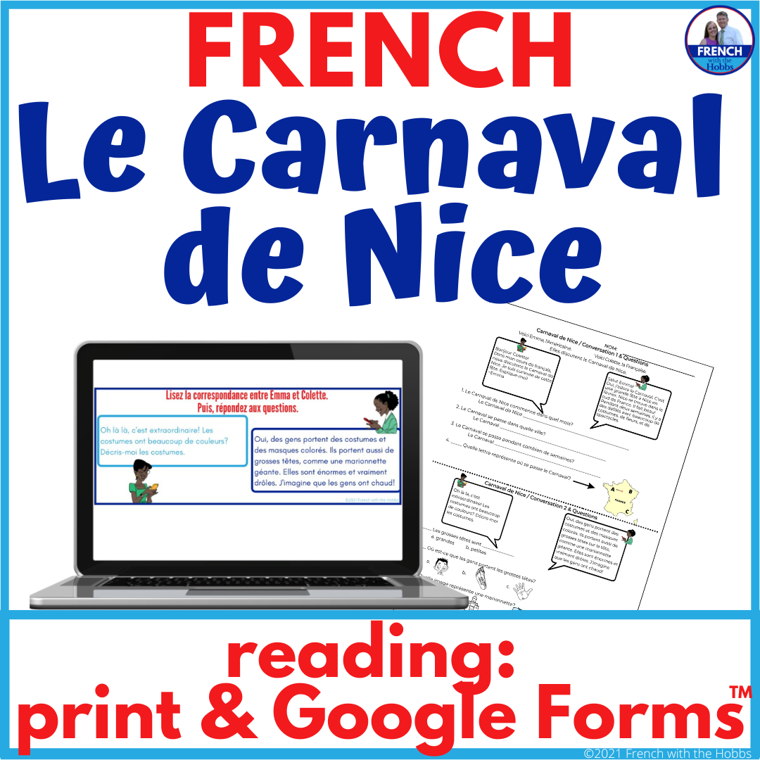 French Carnaval de Nice Culture Reading Comprehension Print & Google ...
