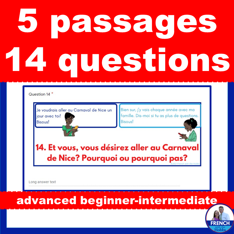 French Carnaval de Nice Culture Reading Comprehension Print & Google ...