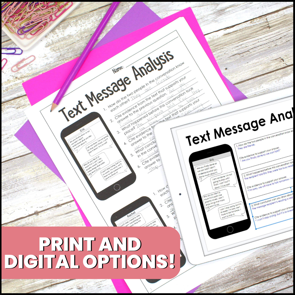 Valentine's Day Text Message Analysis Making Inferences & Citing ...