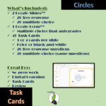 Circle Properties Reassessment Task Cards | Geometry | Google Forms and ...
