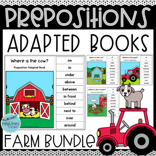 Farm Prepositions Adapted Book Interactive Booklet Farm Prepositions ...