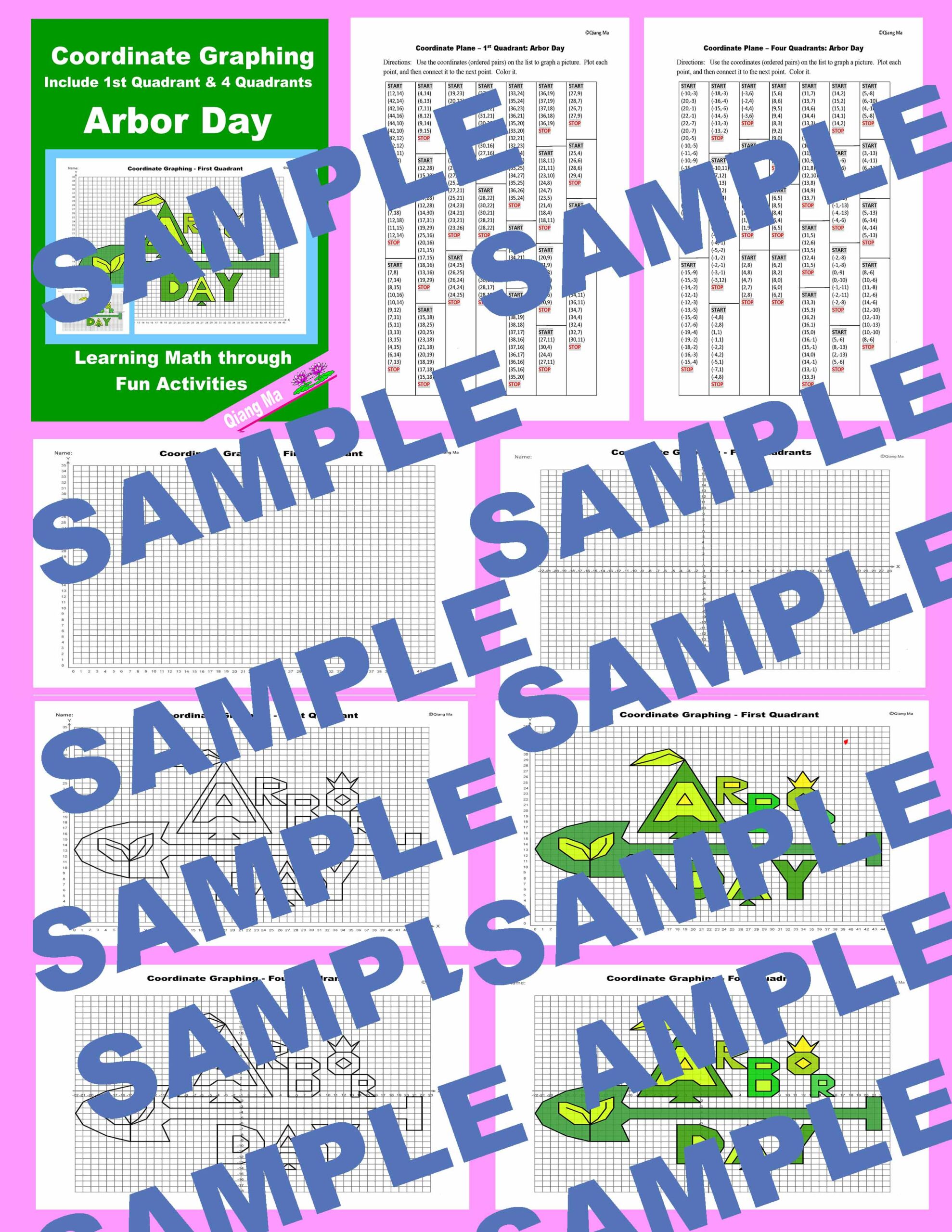 Arbor Day Coordinate Plane Graphing Picture: Arbor Day - Made By Teachers