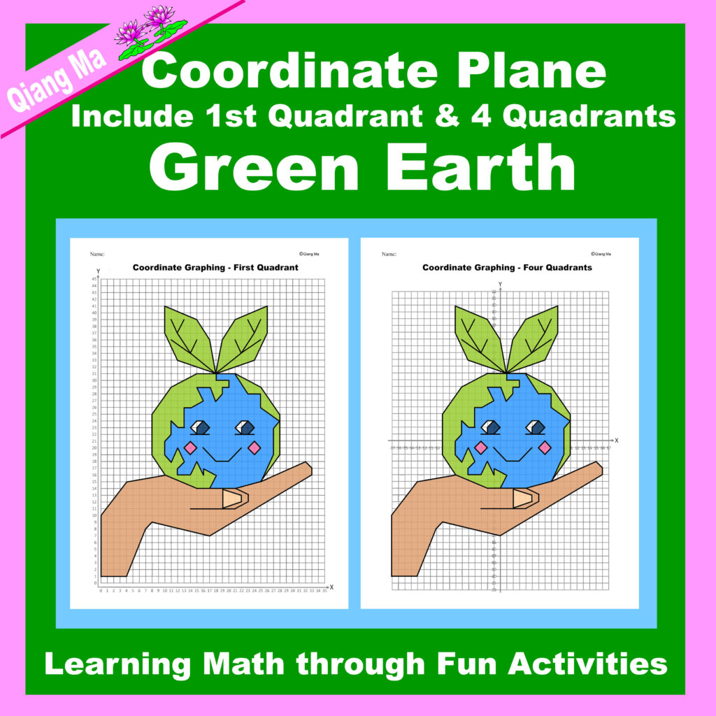 Arbor Day Coordinate Plane Graphing Picture Green Earth Made By Teachers