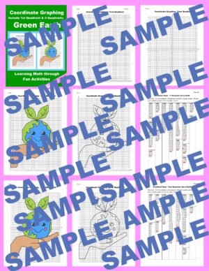 Arbor Day Coordinate Plane Graphing Picture: Green Earth | Made By Teachers