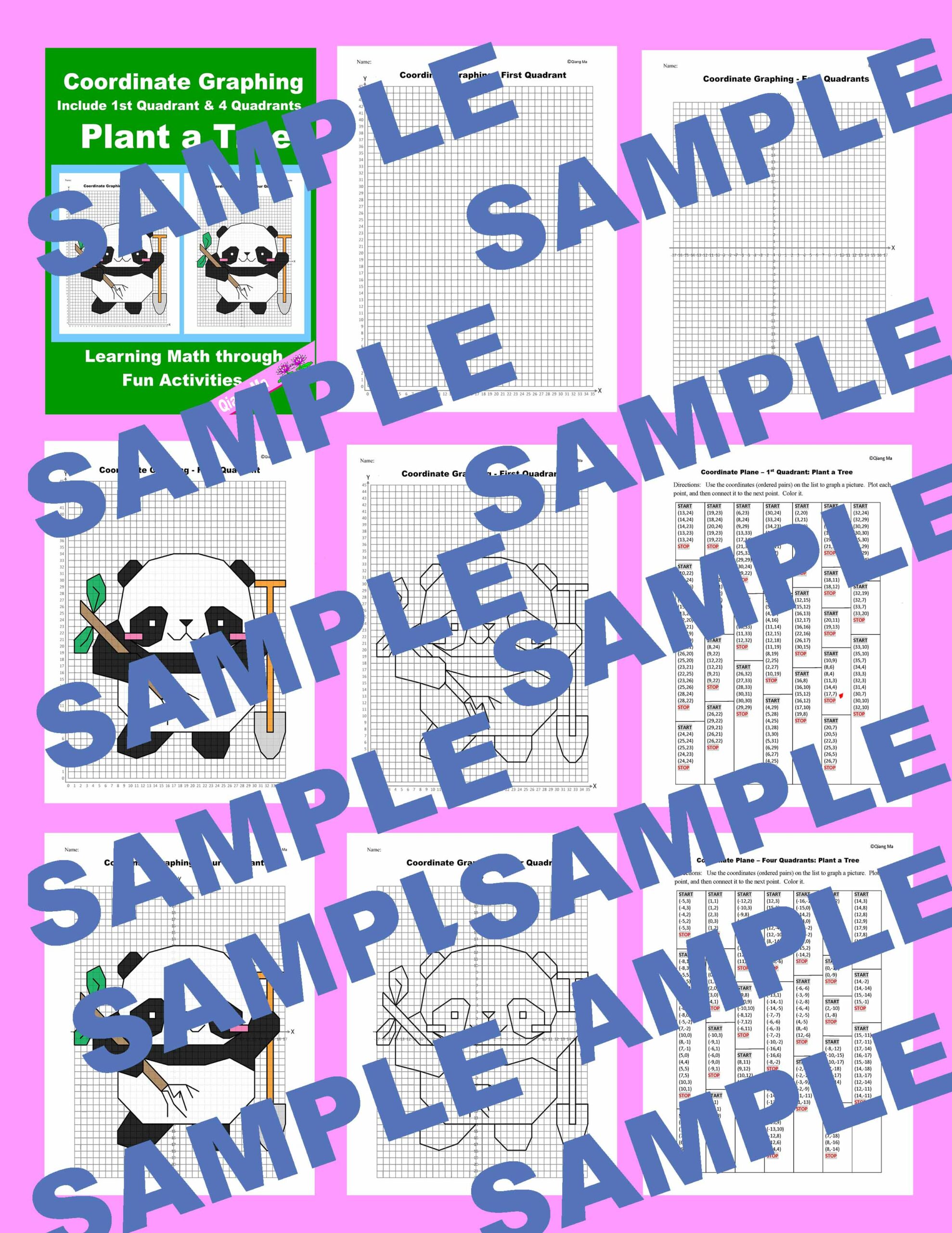 Arbor Day Coordinate Plane Graphing Picture: Plant a Tree | Made By ...