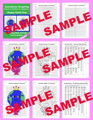 Earth Day Coordinate Plane Graphing Picture: Happy Earth Day | Made By ...