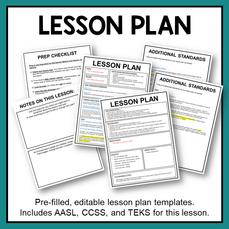 Women's History Month - Elementary Library Lesson - International Women ...