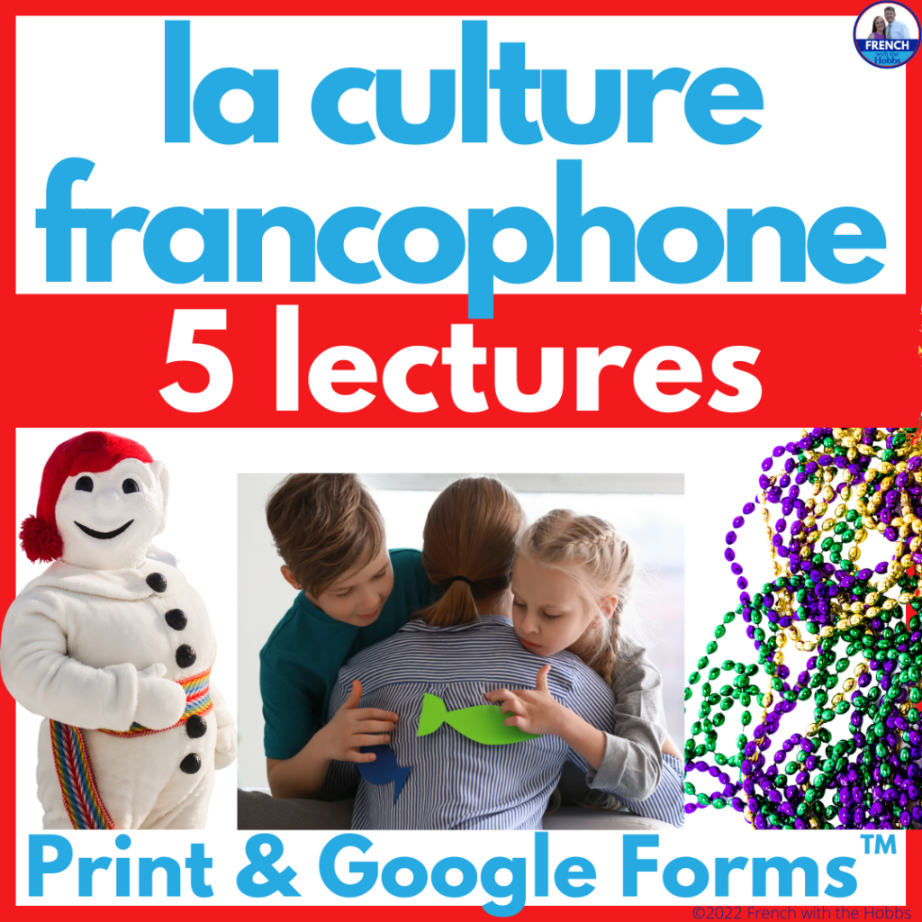 Francophone Culture Reading Comprehension in French Print & Google ...