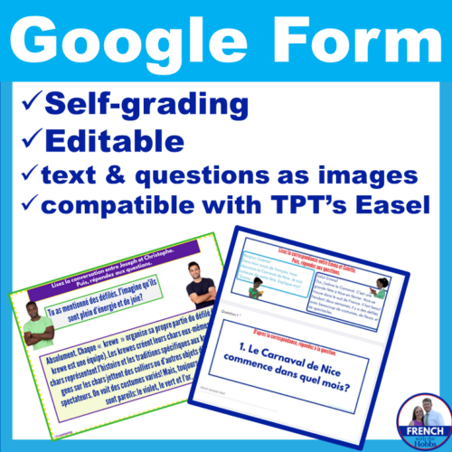 Francophone Culture Reading Comprehension in French Print & Google ...