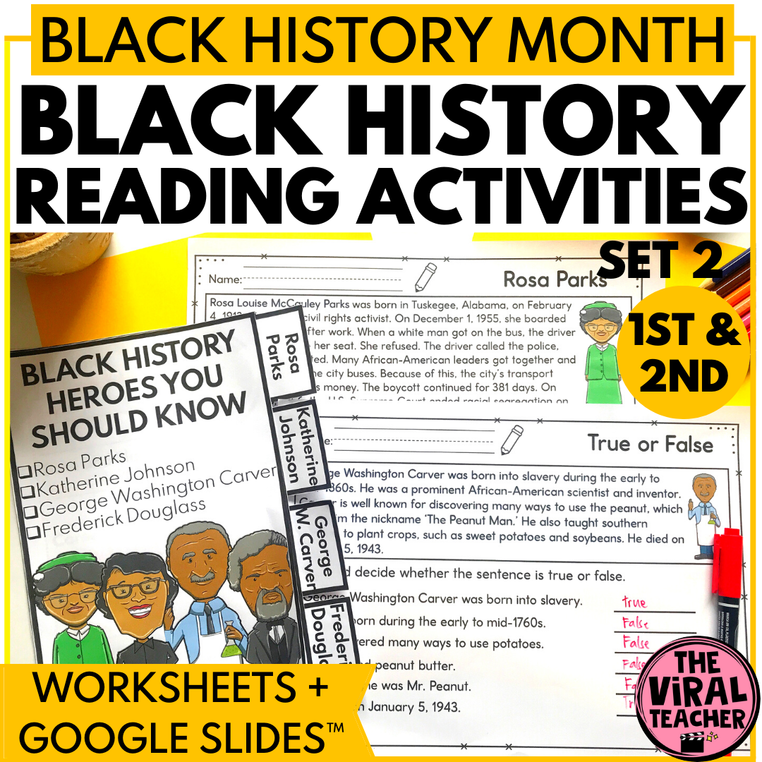 Black History Month Reading Comprehension Passages and Literacy ...